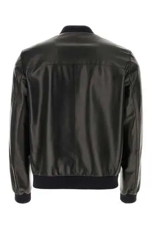 Prada Nappa Leather Reversible Bomber Jacket