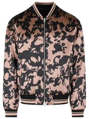Dries Van Noten Volker' Reversible Bomber Jacket In Viscose Blend - Pink