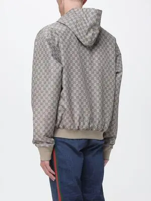 Gucci Gg Monogram Zip-up Hooded Jacket