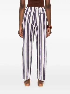 FORTE_FORTE Striped Drawstring Trousers - Multicolor