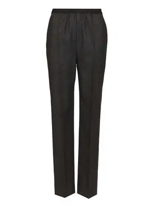 MAISON MARGIELA Straight Wool Trousers - Gray