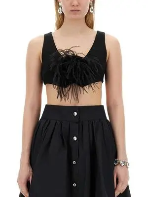 Moschino Vests With Rose - Black