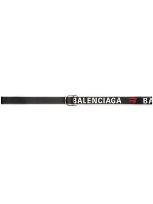 Balenciaga Logo Jacquard D Ring Belt - Gray