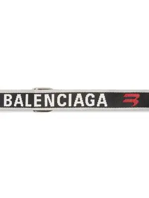 Balenciaga Logo Jacquard D Ring Belt