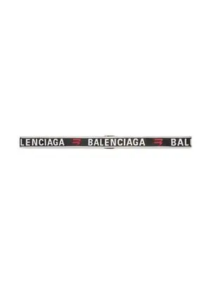 Balenciaga Logo Jacquard D Ring Belt