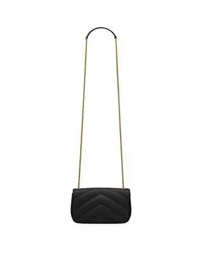 Saint Laurent Loulou Mini Lambskin Bag - Black
