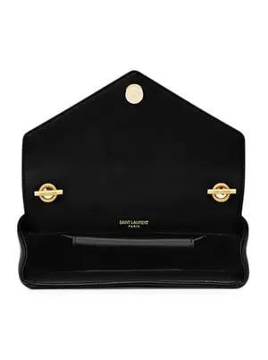 Saint Laurent Loulou Mini Lambskin Bag - Black