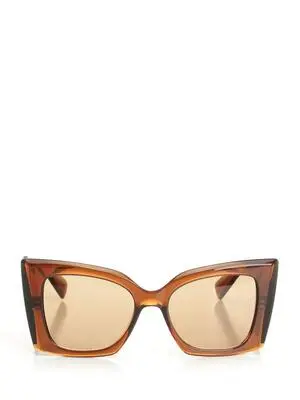 Saint Laurent Sl M119 Blaze Crystal Cat-eye Sunglasses - Brown