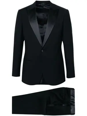 Giorgio Armani Slim Fit Wool Tuxedo Suit - Multicolor
