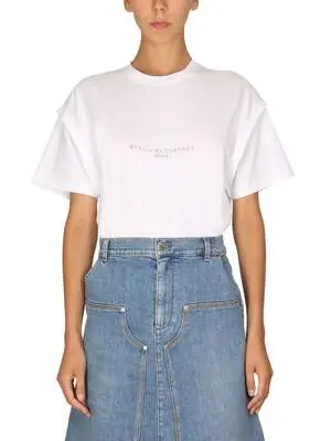 Stella McCartney Crystal Logo T-shirt