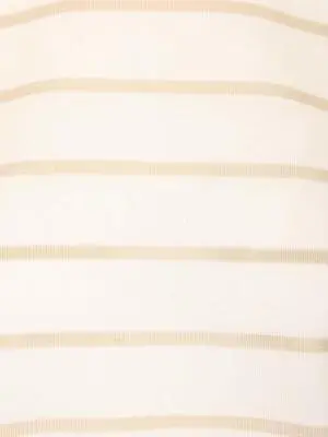 Max Mara Cashmere And Silk Blend Striped Sweater - Cream