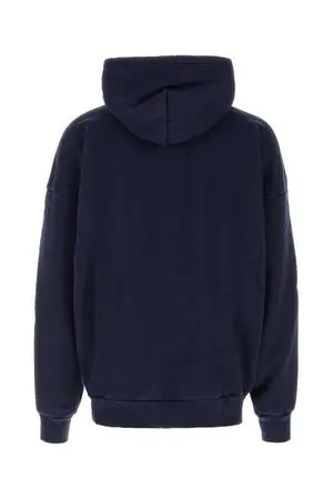 WILLY CHAVARRIA Navy Cotton Oversize Chavarria Stripe Sweatshirt