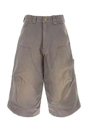 WILLY CHAVARRIA Grey Denim Stockton Bermuda Shorts - Gray