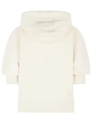 Moncler Ivory White Cotton Hoodie