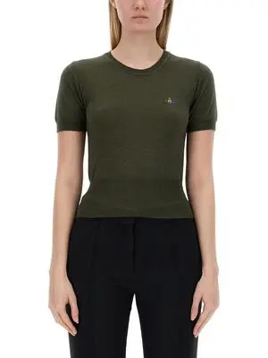VIVIENNE WESTWOOD Jersey With Logo - Green