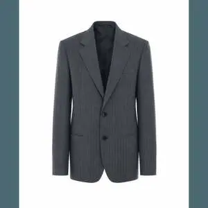 Gucci Pinstripe Wool Jacket - Gray