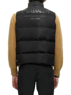 Alexander McQueen Graffiti Logo Print Down Vest