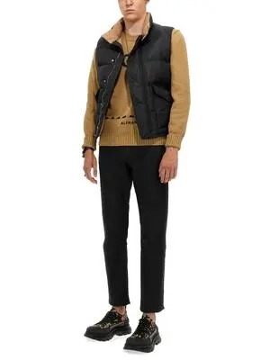 Alexander McQueen Graffiti Logo Print Down Vest - Black