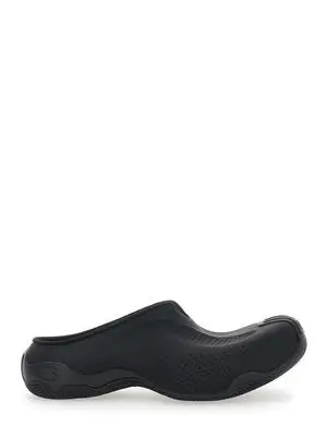 Balenciaga Mule 'basketball' Slip-on With Perforated Design In Tech Fabric For - Black