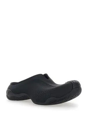 Balenciaga Mule 'basketball' Slip-on With Perforated Design In Tech Fabric For - Black