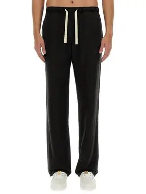 Palm Angels Pants With Logo - Black
