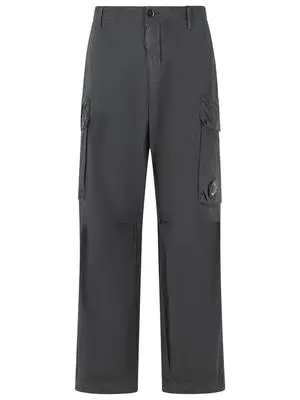 C.P. COMPANY Grey Cotton Cargo Pants - Gray