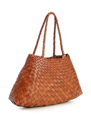Dragon Diffusion Santa Croce Big Woven Leather Tote Bag