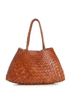 Dragon Diffusion Santa Croce Woven Leather Tote Bag - Brown