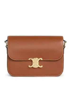 Celine Triomphe Classique Bag In Natural Calf Leather