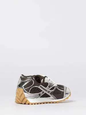 Bottega Veneta Orbit Mesh And Rubber Sneakers - Brown