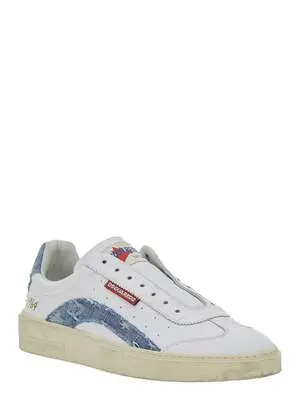 Dsquared2 Leather And Denim Sneakers - Multicolor