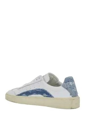 Dsquared2 Leather And Denim Sneakers - Multicolor