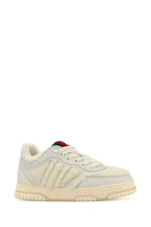 Gucci Leather And Teddy Re-web Sneakers