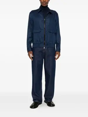 Brioni Linen And Wool Blouson Jacket