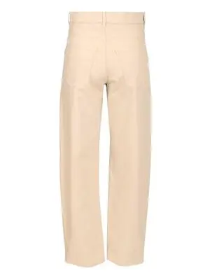 Max Mara Stretch Cotton Bull Trousers - Cream