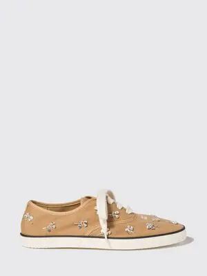 Miu Miu Drill Sneakers With Rhinestones