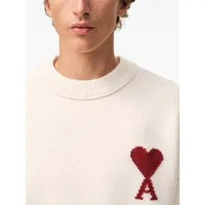 AMI Paris Neutrals Sweaters & Knitwear Jumpers