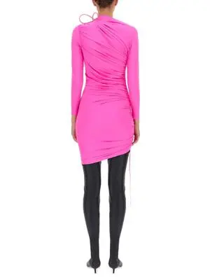 Balenciaga Matt Spandex Mini Dress - Pink