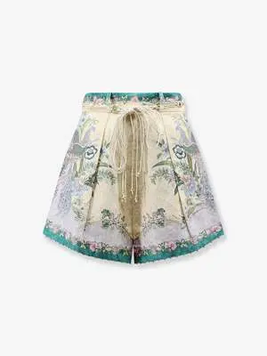 Zimmermann Indra Cotton And Silk Shorts - Multicolor