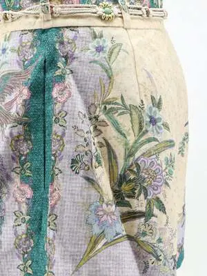 Zimmermann Indra Cotton And Silk Shorts - Multicolor