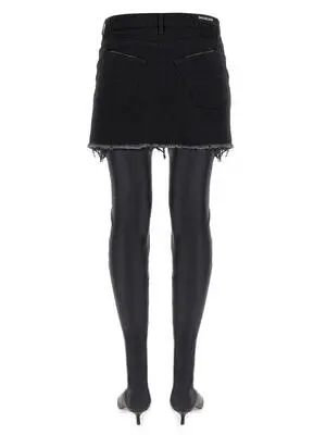 Balenciaga Mini Cut-up Skirt - Black