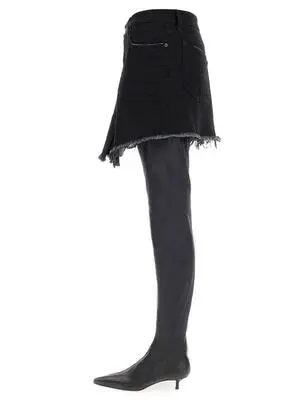 Balenciaga Mini Cut-up Skirt - Black