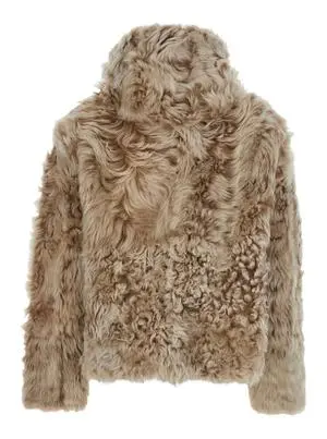 YVES SALOMON Fur Coat With Fixed Hood - Multicolor