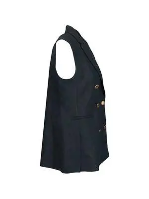 Max Mara Double-breasted Vest - Blue