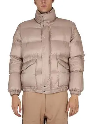 Alexander McQueen Graffiti Logo Print Down Jacket - Cream