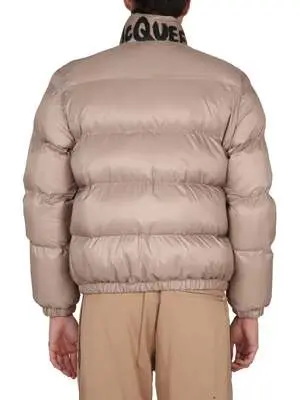 Alexander McQueen Graffiti Logo Down Jacket - Cream