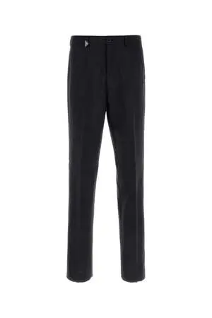 Prada Navy Wool Blend Pant - Blue