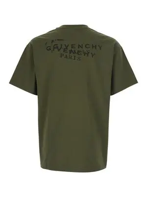 Givenchy T-shirt With Logo On Front And Back For - Green