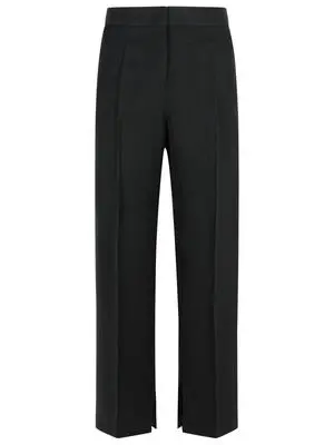 JIL SANDER Viscose Blend Trousers - Black