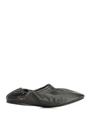 Alaïa Soft Lambskin Slippers - Black